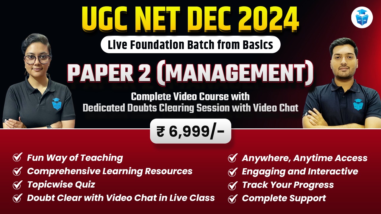 JRFAdda: Dec 2024 UGC NET Management Paper 2